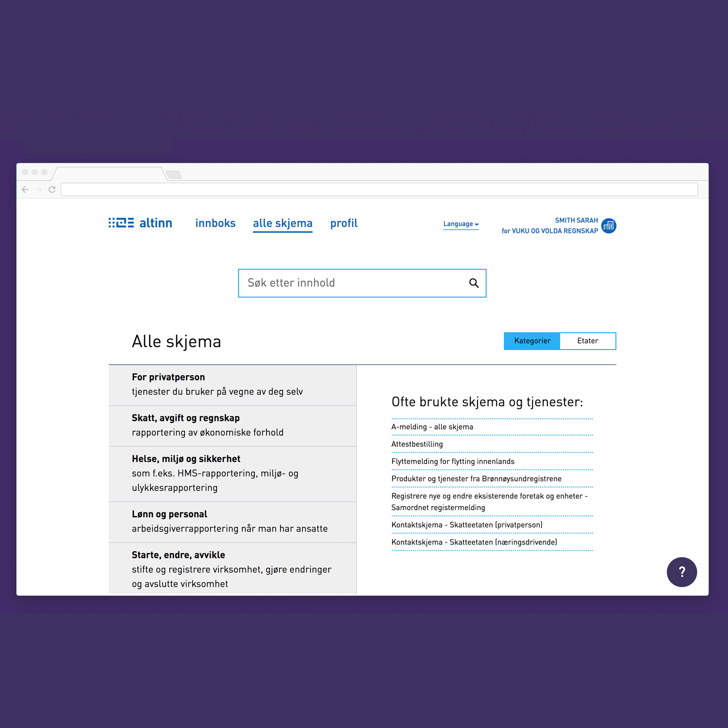 Redesign av altinn.no | DOGA